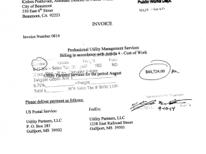 Utility Partners Forged Invoice Addressed to Urban Logic Employee ...